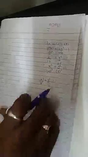 E Techno Class Work Book Ix Maths Vol 2 3 The Locus Given By 25x216y2