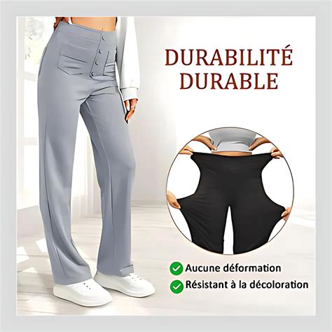 Pantalon Décontracté à Jambe Droite Et Taille Haute Quebecelle™