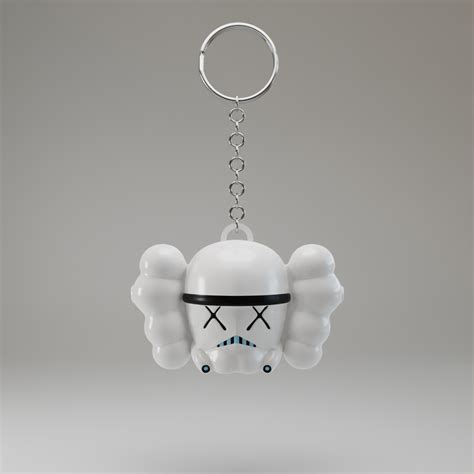 Stl File Kaws Stormtrooper Keychain・3d Print Design To Download・cults