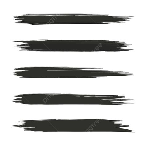 Vector Brush Stroke Set Vector Brush Stroke Brush Brush Stroke Png And Vector With