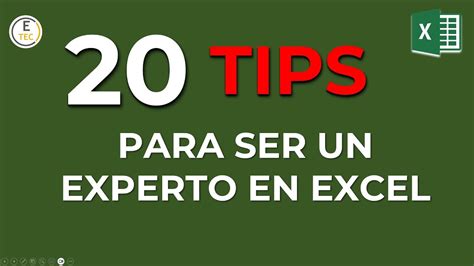 20 De Los Mejores Tips De Excel Youtube