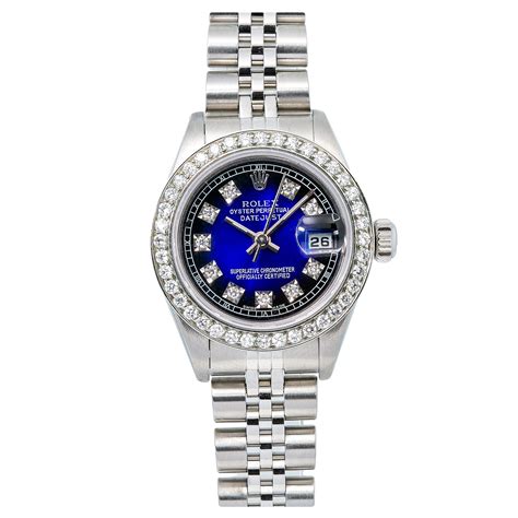 Rolex Lady Datejust 26mm Blue Diamond Dial With Stainless Steel