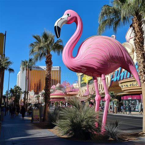 Flamingo In Las Vegas Strip Stock Illustration Illustration Of Bird