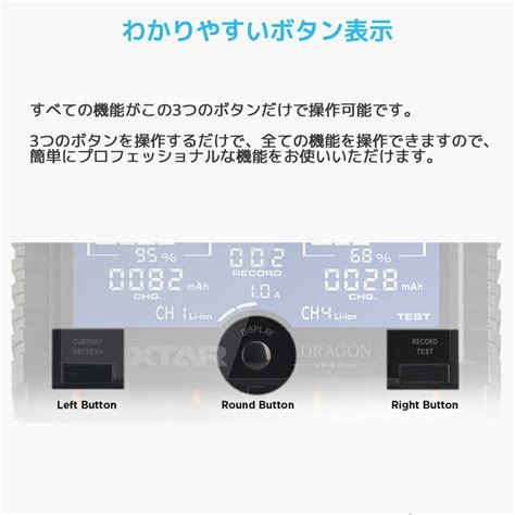 楽天市場XTAR エクスター DRAGON VP4 Plus 4スロット リチウムイオン IMR INR ICR NI MH Ni CD