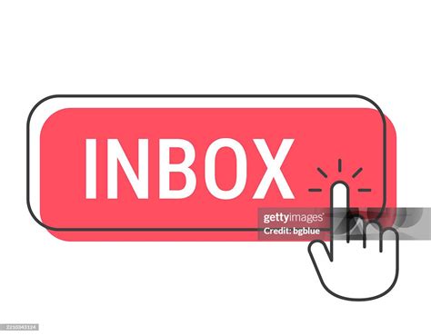 Inbox Click Button With Hand Cursor On White Background High Res Vector Graphic Getty Images