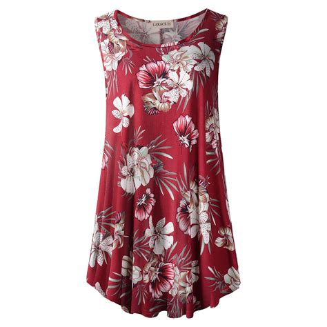 Larace Sleeveless Plus Size Tank Tops Casual Summer Swing Shirts For