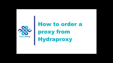 How To Place An Order On Hydraproxy Youtube