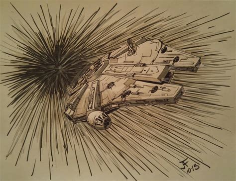 Millennium Falcon Drawing At Explore Collection Of Millennium Falcon Drawing
