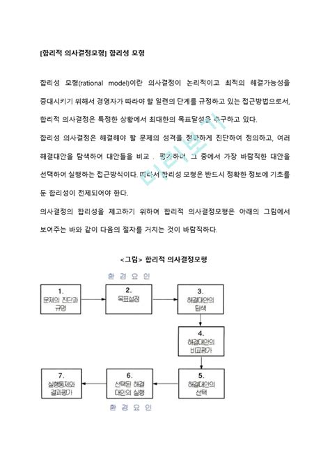 합리적 의사결정모형 합리성 모형 합리적 의사결정모형 합리성 모형 기타방송통신