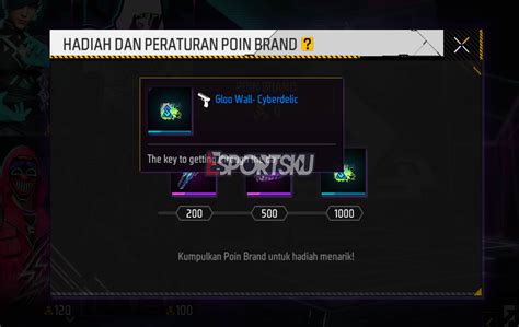 Cara Dapatkan Gloo Wall Cyberdelic Free Fire Ff Esportsku