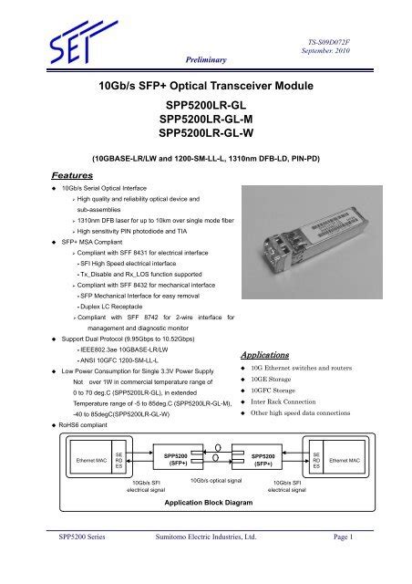 Sfp Pinout Standard Best Shops Brunofuga Adv Br