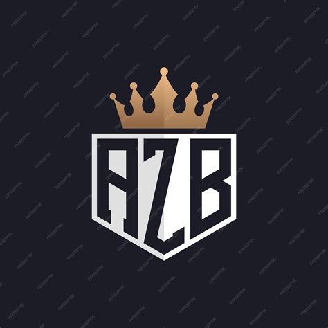 Premium Vector Luxury Azb Logo With Crown Elegant Initials Azb Letter