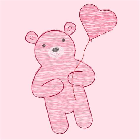 Premium Vector Vector Teddy Bear With Heart