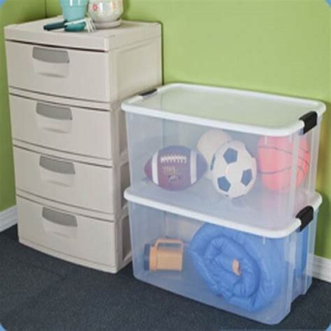 Sterilite 116 Quart Clear Stackable Latching Storage Box Container 32