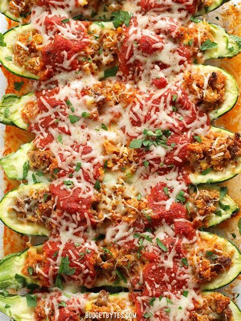 Italian Sausage Stuffed Zucchini Is A Simple Flavorful And Lighter