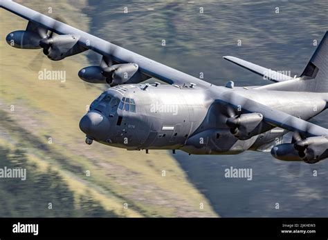 A Low Flying Aircraft Usaf Mc130j Hercules Mildenhall Training In The