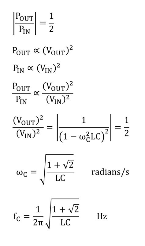 Digikey And Others Are Incorrect About Cutoff Frequency For An Lc Filter Electrical