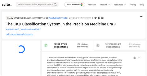 The Ckd Classification System In The Precision Medicine Era [scite