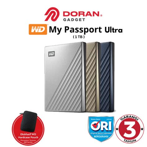 Jual Wd My Passport Ultra 1tb Type C Hdd Harddisk Portable Western