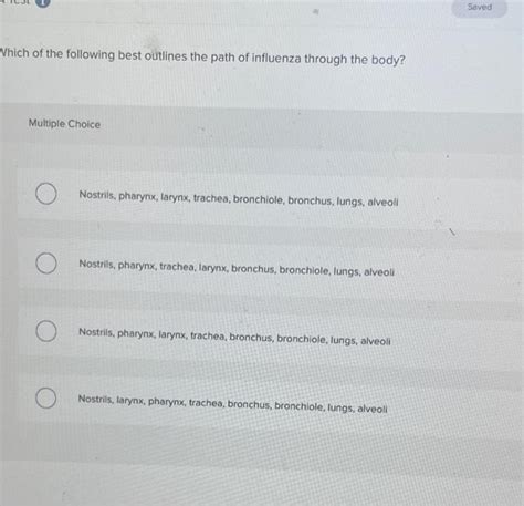 Solved Vhich Of The Following Best Outlines The Path Of