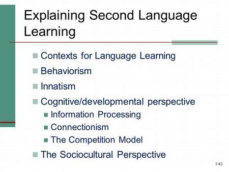 Language Acquisition Powerpoint Presentation