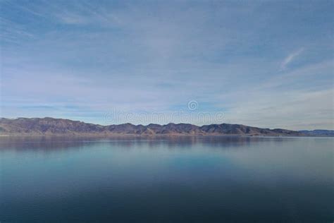 Aerial View Of Pyramid Lake Near Reno Nevada Stock Photo Image Of Landscape Water