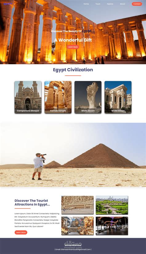 تصميم موقع سائح بإستخدام Html5 Css3 Media Query مستقل