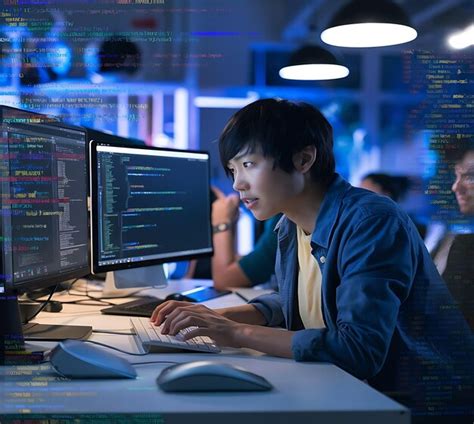 Coder Engineer Working With His Pc Premium Ai Generated Image