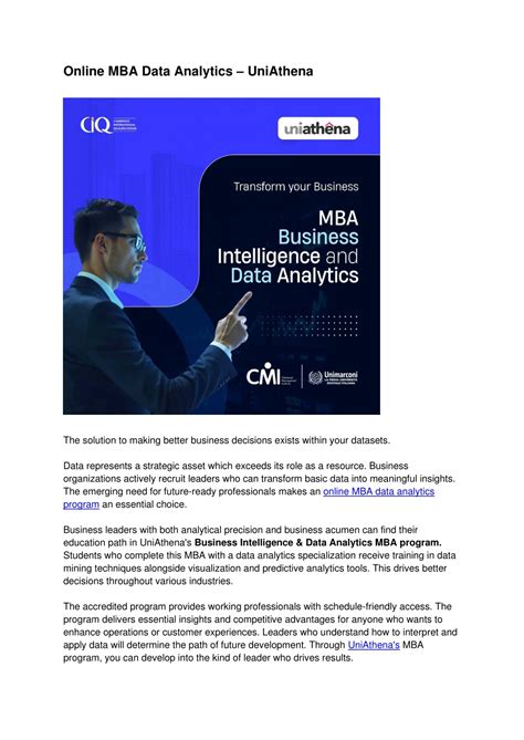 Ppt Online Mba Data Analytics Uniathena Powerpoint Presentation Free Download Id14216263