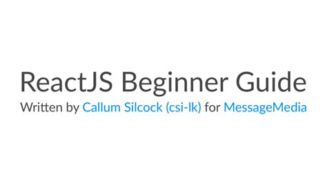 Reactjs For Beginners Speaker Deck