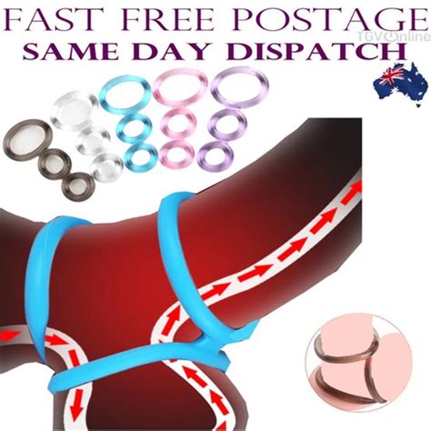 Cock Ring Silicone Rubber Stretchy Penis Erection Sex Toy For Men Adult