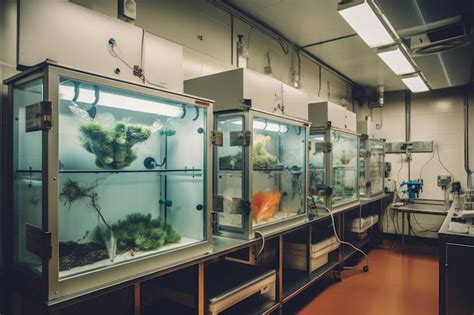 Premium Ai Image Hightech Lab Equipment Monitoring Cell Growth Created With Generative Ai