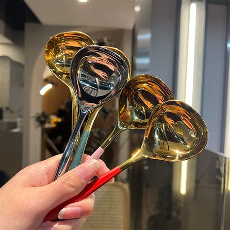 【老板自留款漂亮】304不锈钢汤勺韩式个性大号盛汤喝汤勺子家用虎窝淘