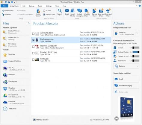 WinZip 20拓展分享支持引入Ribbon 每日頭條