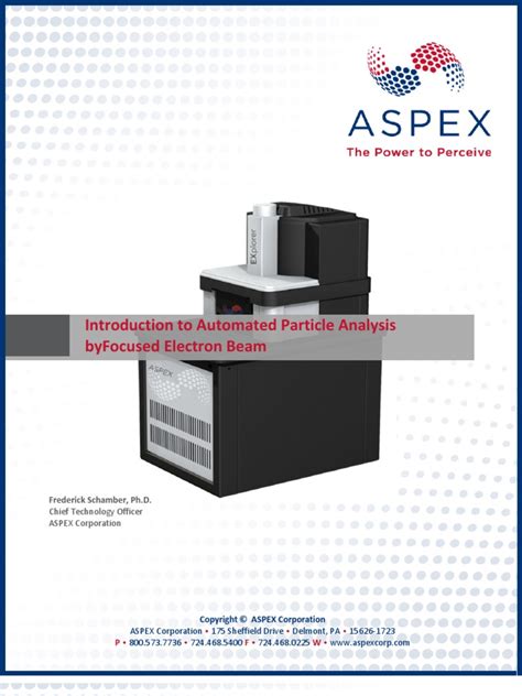 Introduction To Automated Particle Analysis Pdf Scanning Electron