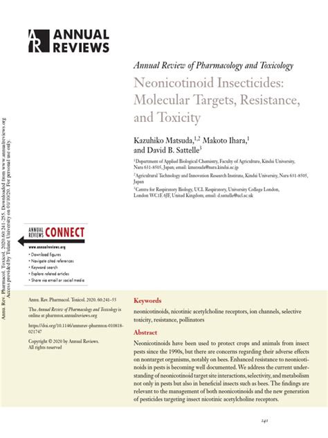 Matsuda20 Neonicotinoid Insecticides Pdf