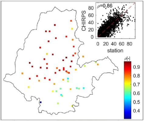 Correlation Coefficient ρ Of Chirps Grids Versus Ground Station