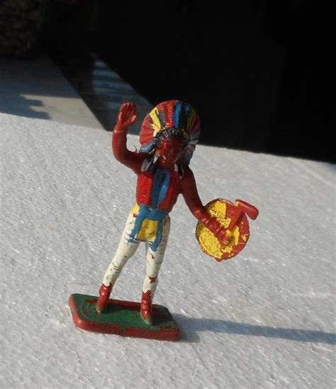 Indijanac Stara Figurica Poglavica Chief Kauboji Indijanci