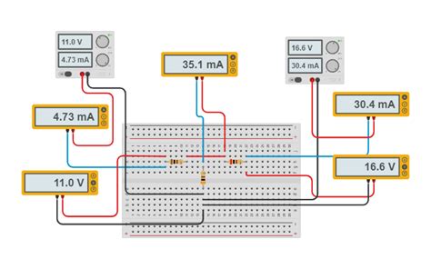 Circuit Design Rangkaian 1 Tinkercad
