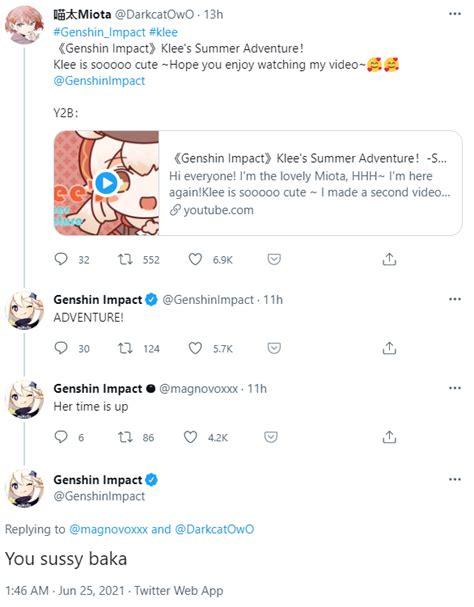 Genshin Impact Sussy Baka Tweet Sussy Baka Know Your Meme