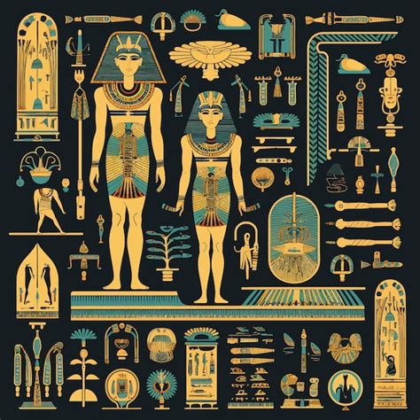 El Antiguo Egipto Vector Premium