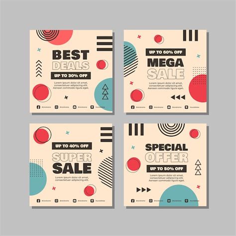 Premium Vector | Editable modern social media post template