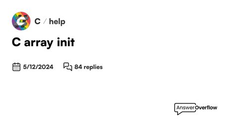 C Array Init C
