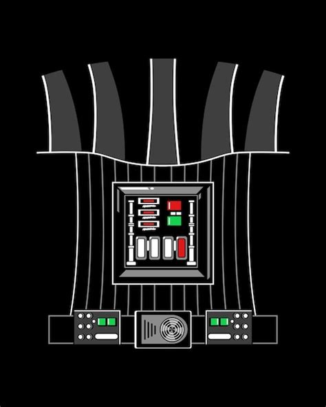 Vector Illustration Of A Robot Body With A Symmetrical Design Against A