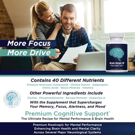 Brain Surge Iq Memory And Focus Supplement With 40 Nootropic Ingredients Phosphatidylserine