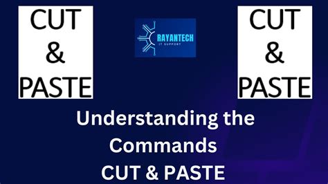 Using Cut And Paste Commands Youtube