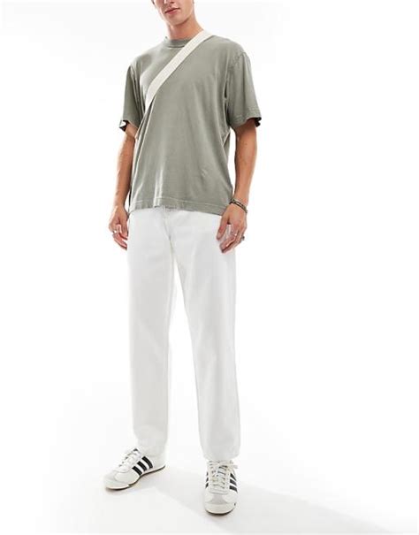 Dtt Jean Rigide Coupe Baggy Blanc Asos