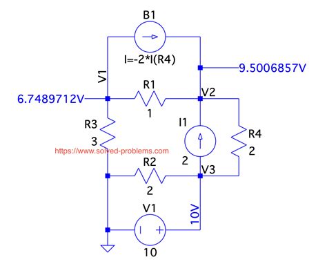 Nodal Analysis Dependent Current Source Solved Problems