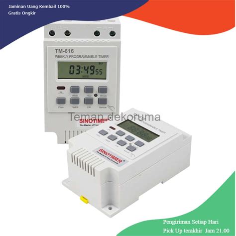 Jual Td Skt Sinotimer Power Timer Programmable Time Switch Relay 220 V 30 A Tm616w Shopee