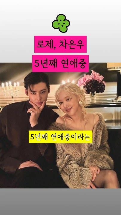 로제 차은우 5년째 열애중 로제 차은우 블랙핑크 입생로랑 로제차은우 Youtube